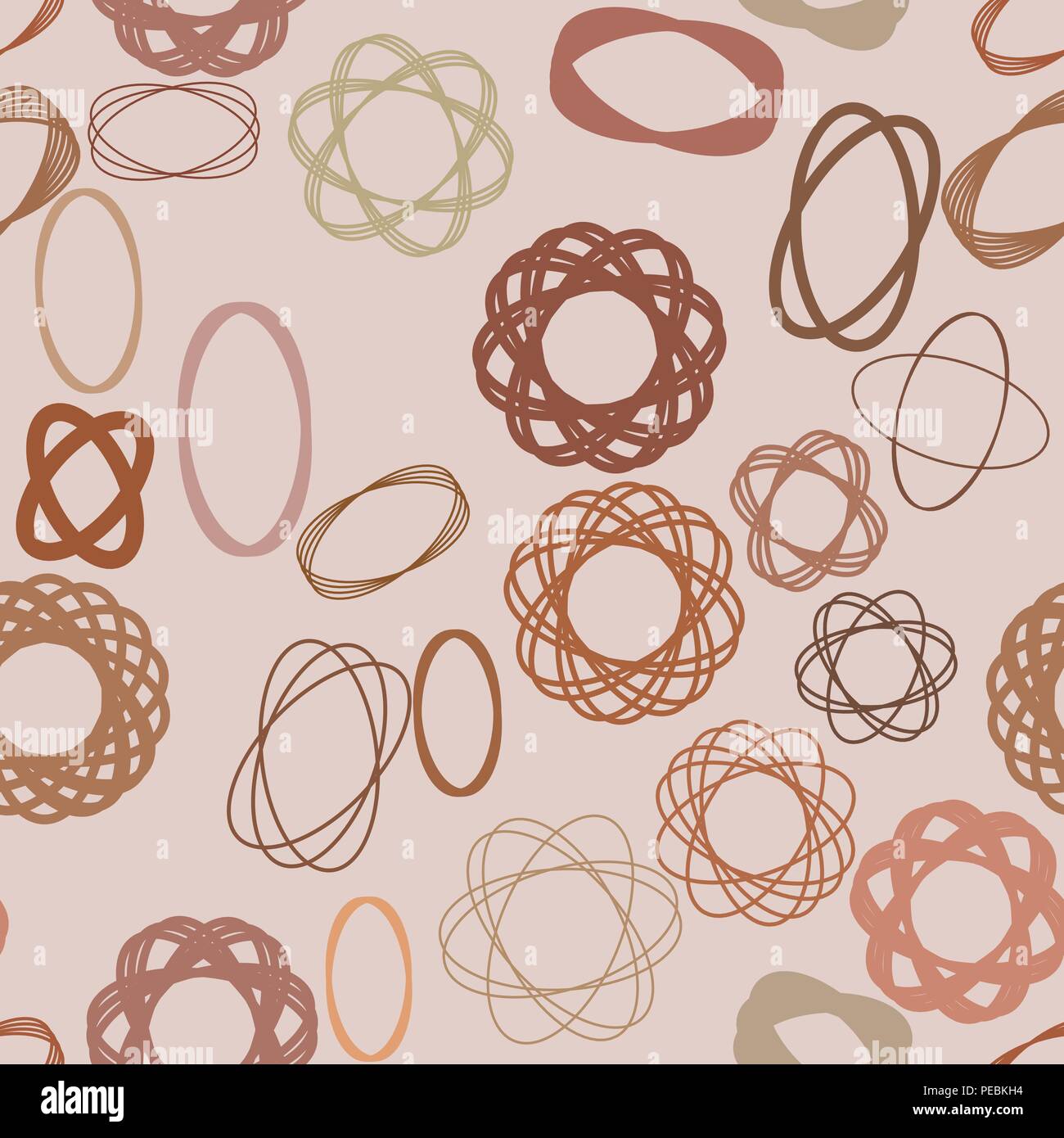 Seamless background abstract geometric oval & mixed pattern for design ...