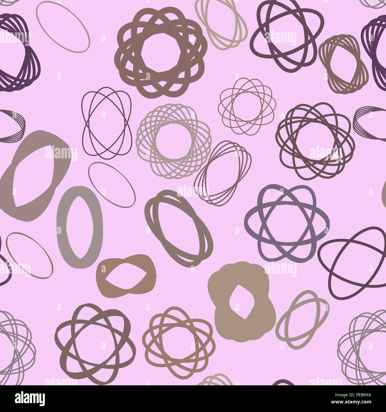 Seamless shape of oval & mixed, abstract geometric background pattern ...