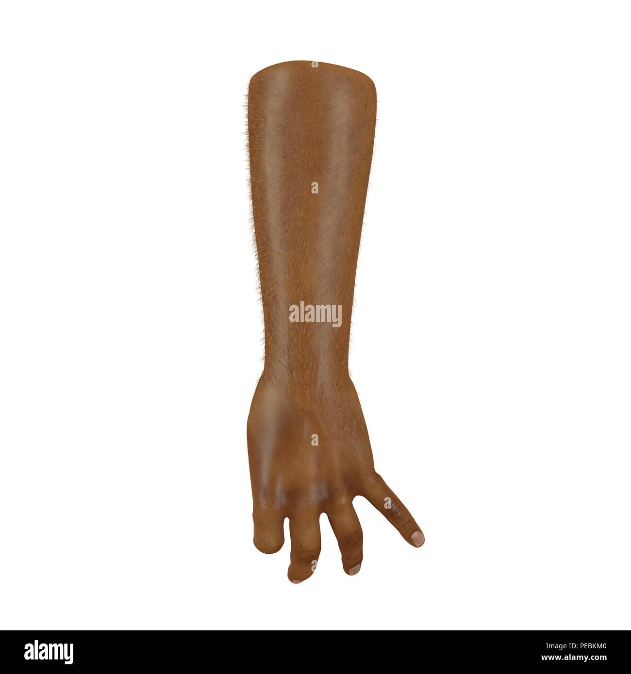 Man Hands ok sign Swarthy Skin on white. 3D illustration Stock Photo ...