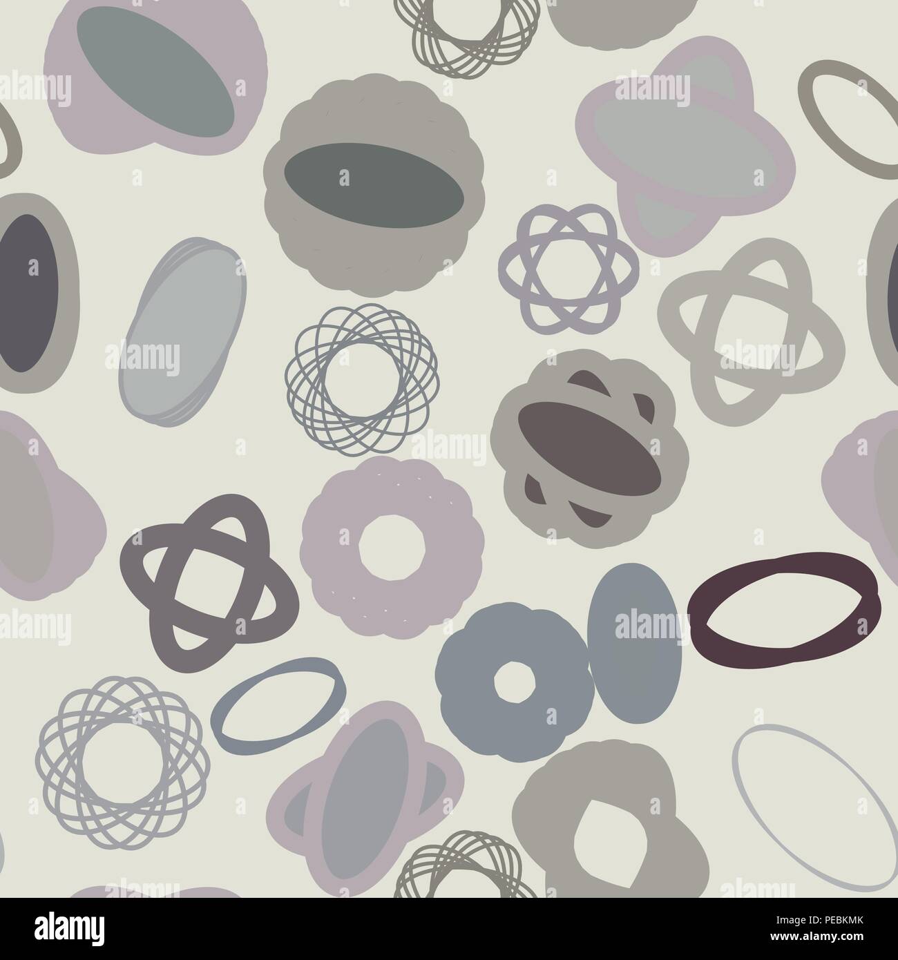 Seamless abstract conceptual geometric oval & mixed pattern. Good for ...