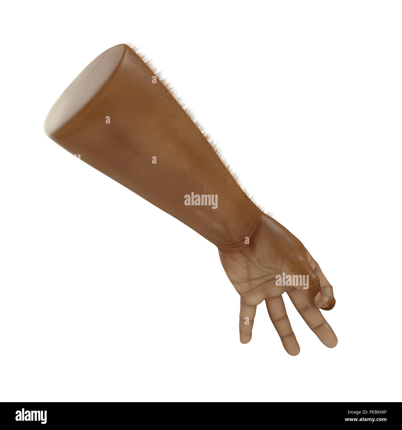 Man Hands ok sign Swarthy Skin on white. 3D illustration Stock Photo ...