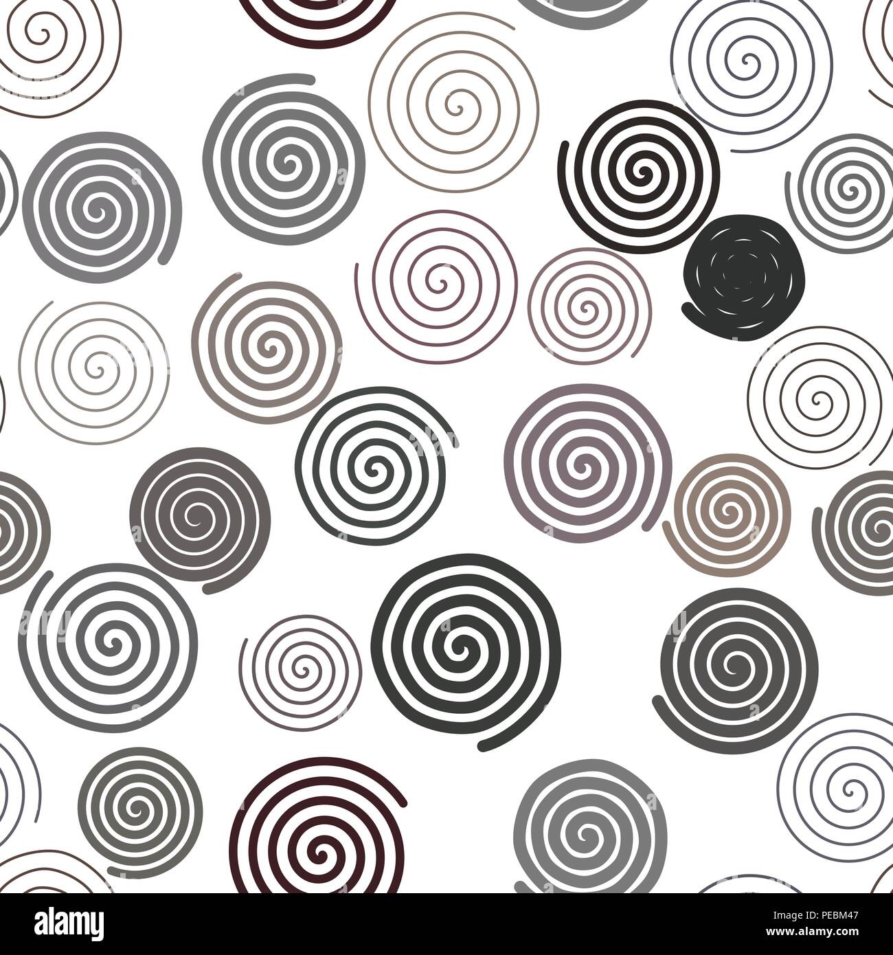 Seamless shape of twirl circle lines, abstract geometric background ...