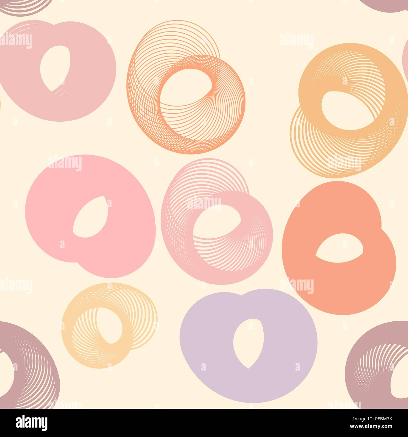Seamless artistic circles or ellipses background pattern abstract ...