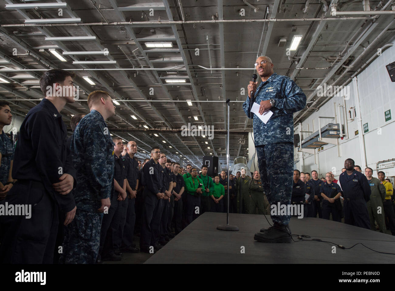 151203-N-KK394-175 ATLANTIC OCEAN (Dec. 3, 2015) – Rear Adm. Jesse ...