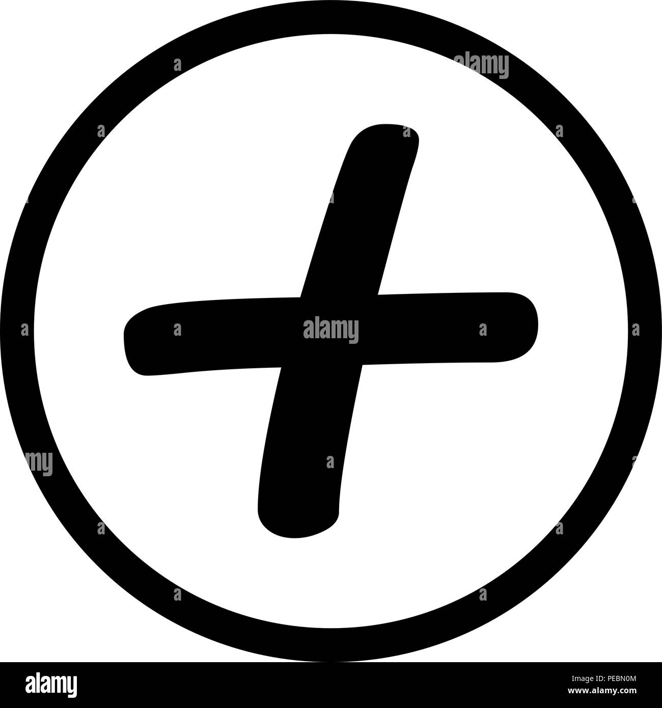 Creative Trendy Plus icon. Line style. Web buttons or app buttons ...