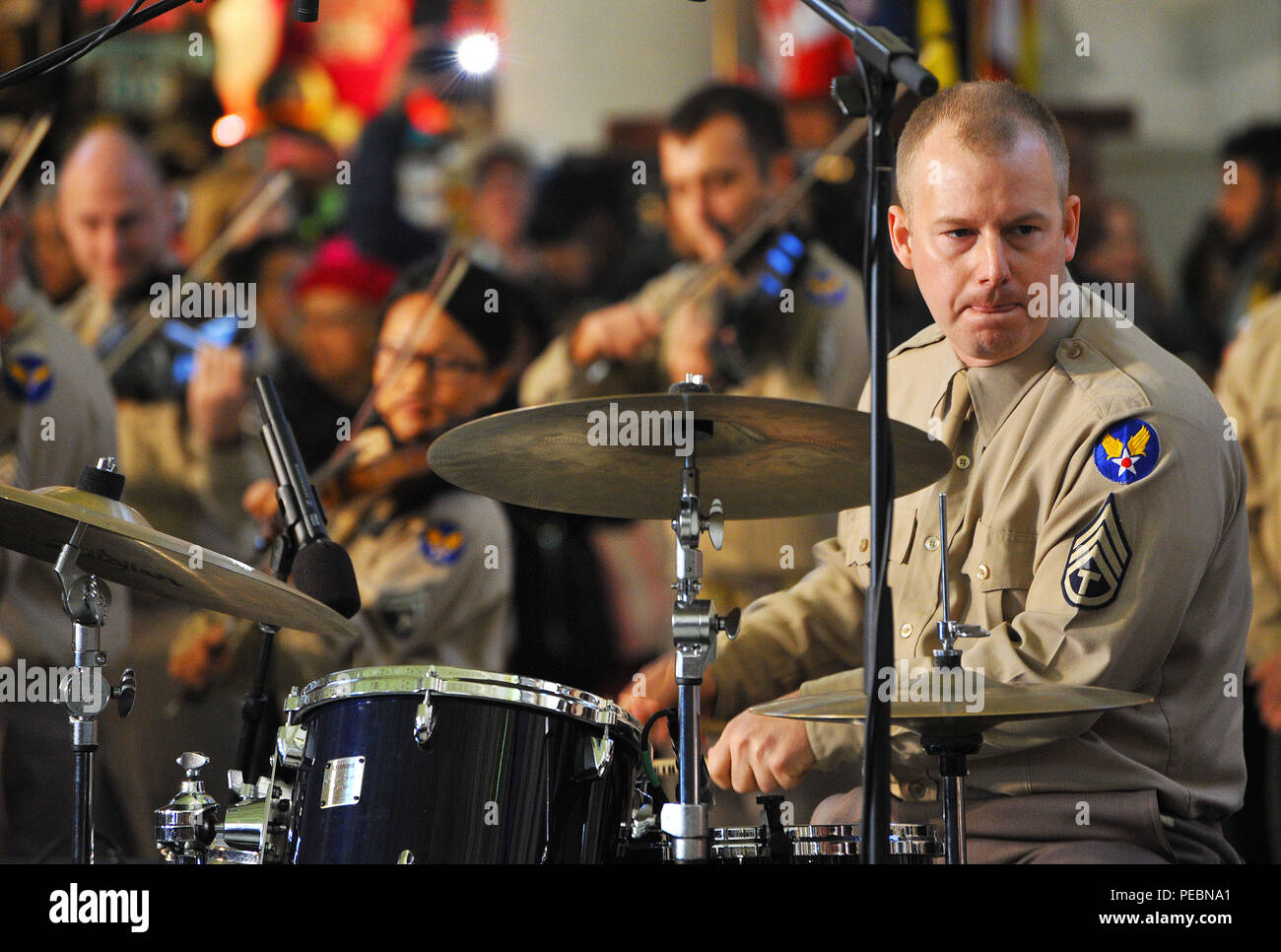 Tech. Sgt. David McDonald, a drummer for the U.S. Air Force Band's ...