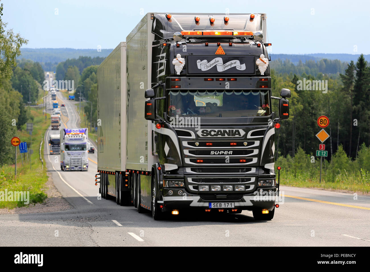IKAALINEN, FINLAND - AUGUST 9, 2018: Scania R580 Streamline Vestmalm ...