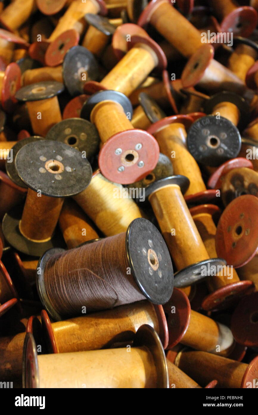 Collection of vintage spools of thread at Architectural Artifacts in ...