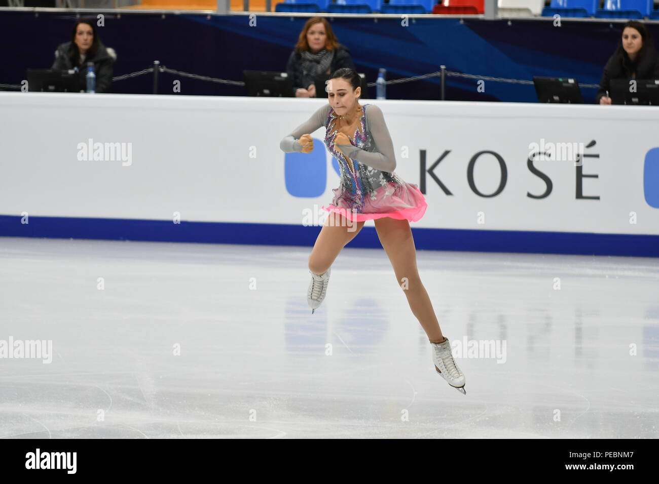 Kim Cheremsky performs her short program at Figure Skating European ...