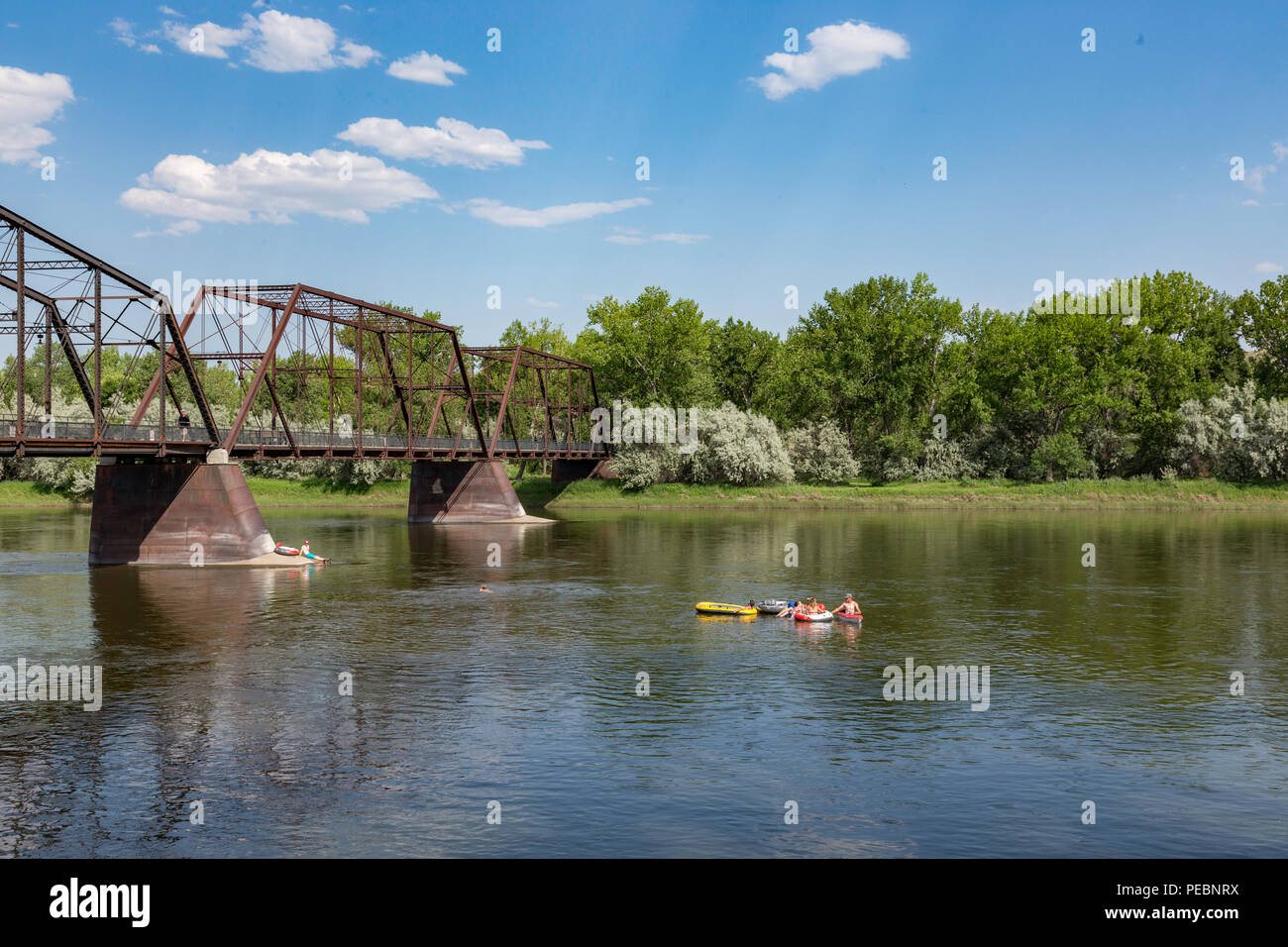 The Walking Bridge across the Missouri River is an Historic Landmark in ...