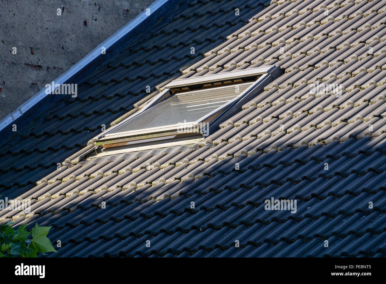 roof windows roof Windows tiles sunlight Stock Photo - Alamy