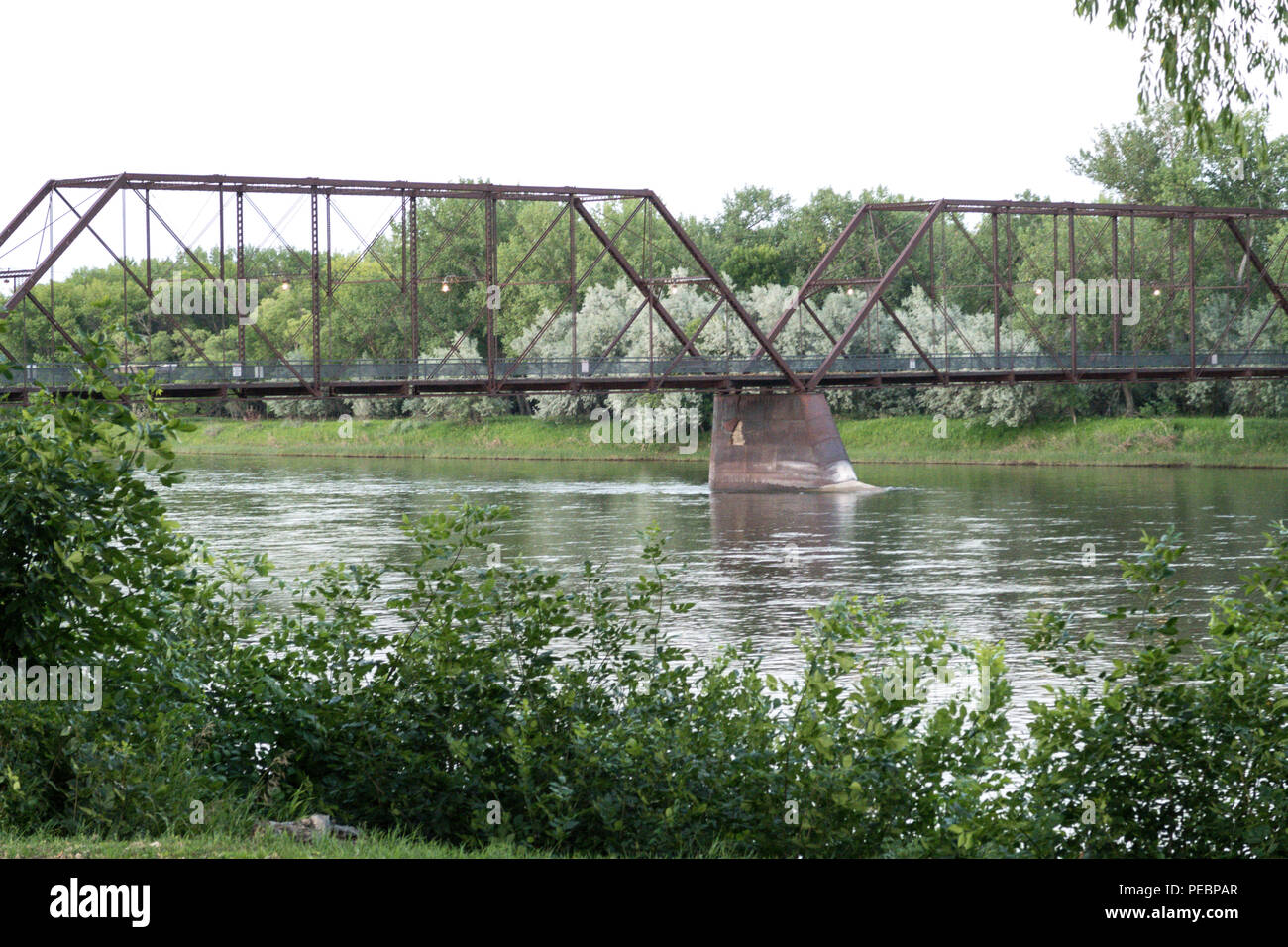 The Walking Bridge across the Missouri River is an Historic Landmark in ...