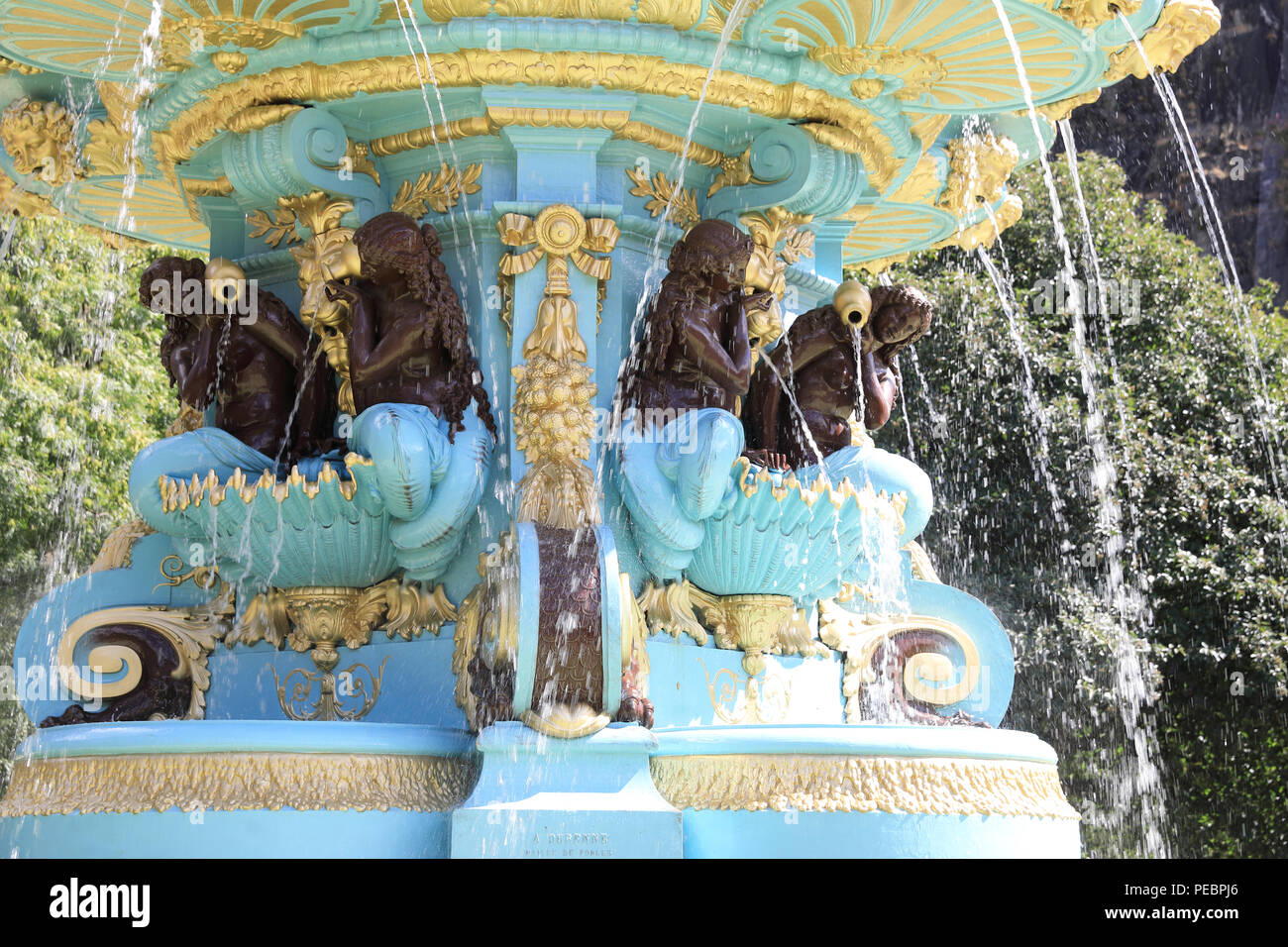 The Ross water fountain in west Princes Street Gardens in Edinburgh ...