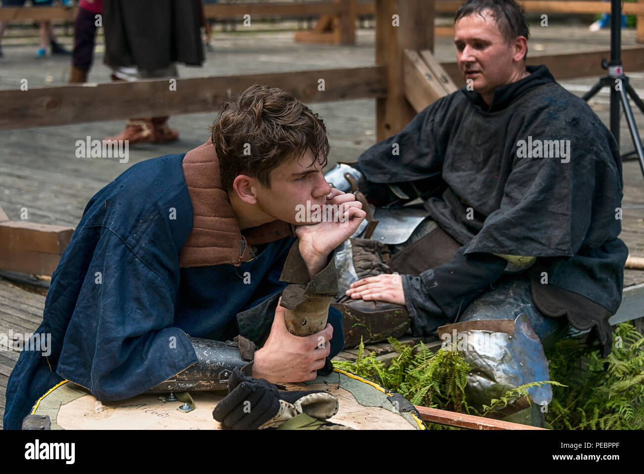 Medieval knight armour tired hi-res stock photography and images - Alamy