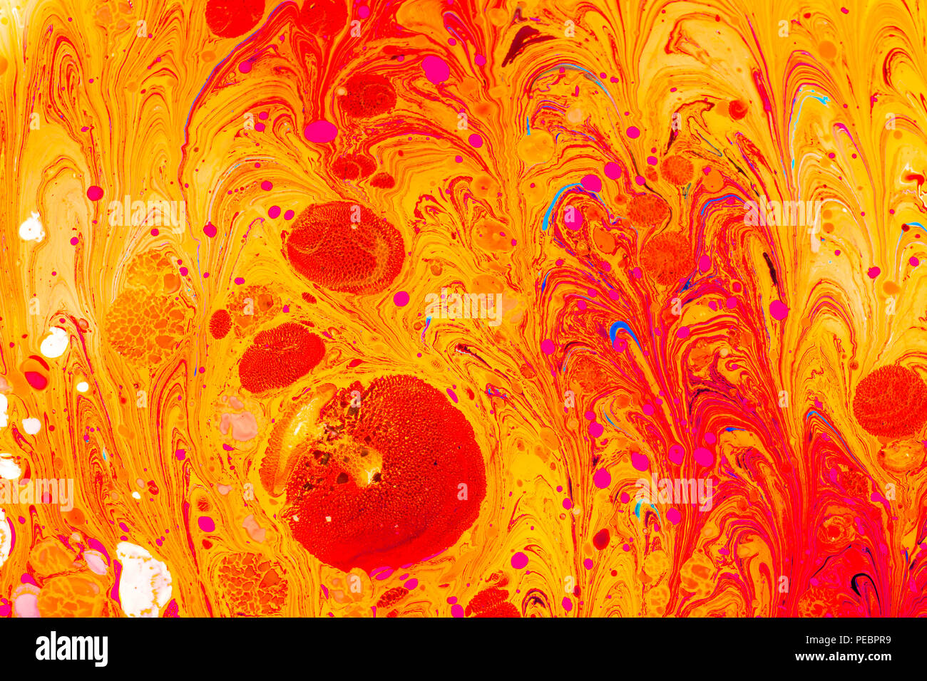 Traditional Ottoman Turkish marbling art patterns as abstract ...