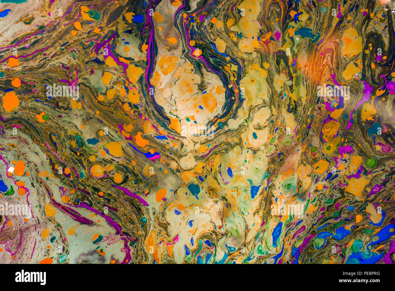 Traditional Ottoman Turkish marbling art patterns as abstract ...