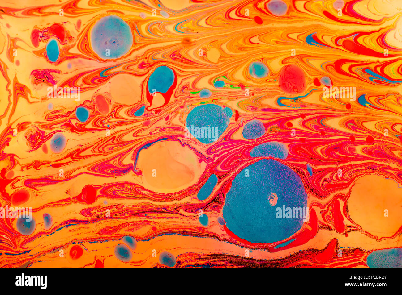 Traditional Ottoman Turkish marbling art patterns as abstract ...