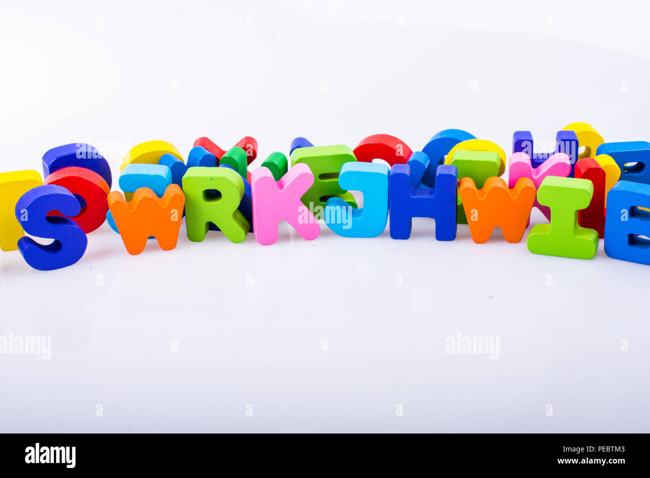 Letter cubes of Alphabet made of wood Stock Photo - Alamy