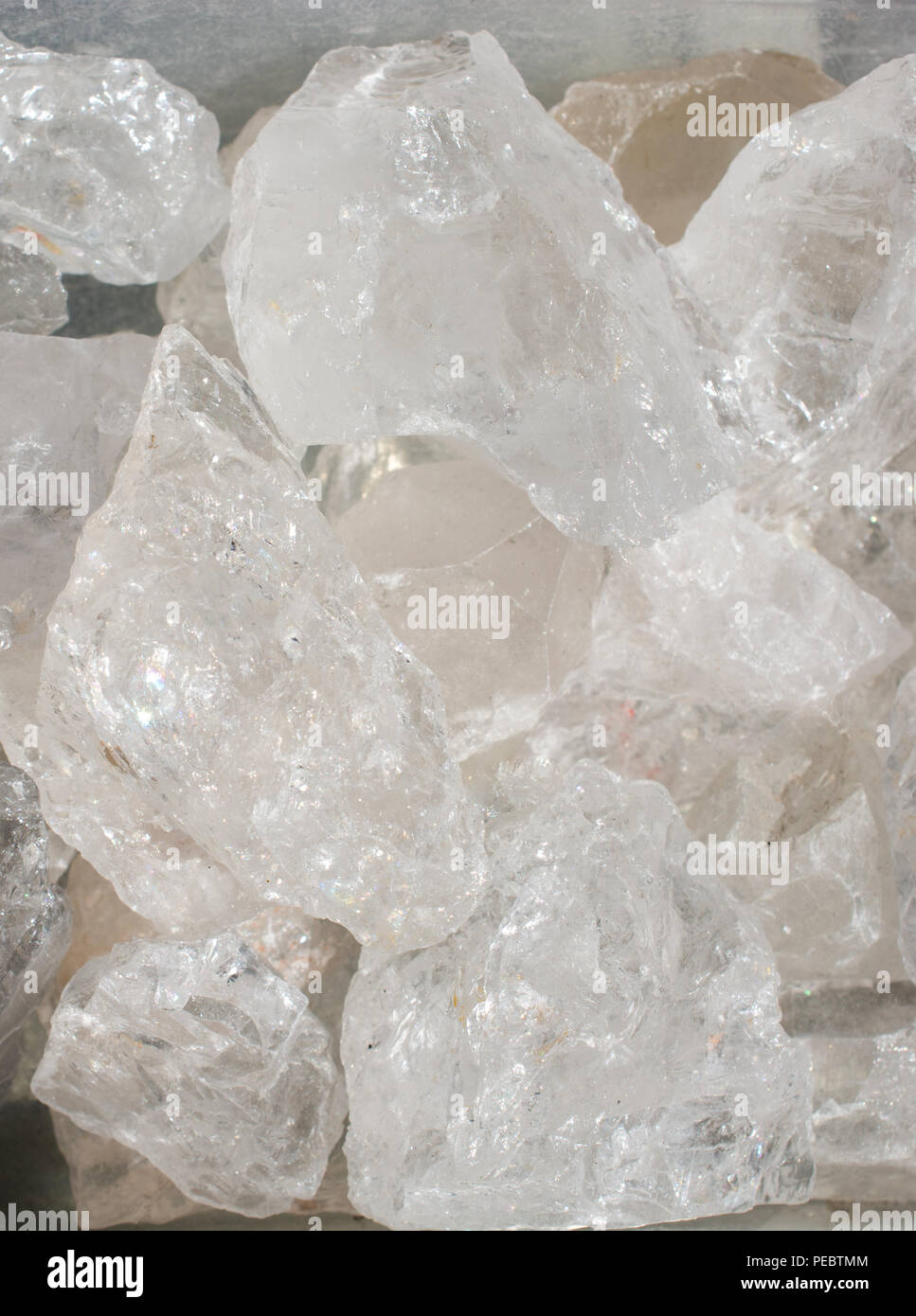 crystal quartz gem stone as natural mineral rock specimen Stock Photo ...