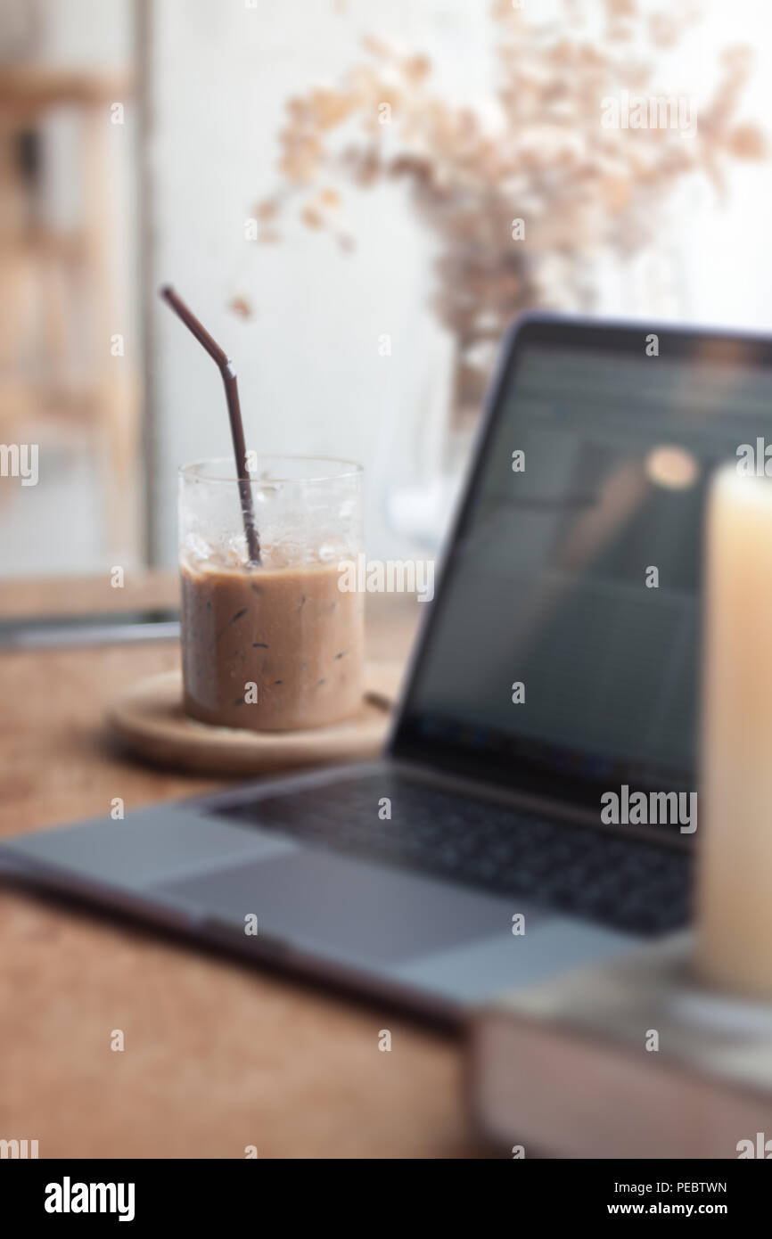 Iced coffee in coffee shop, stock photo Stock Photo - Alamy