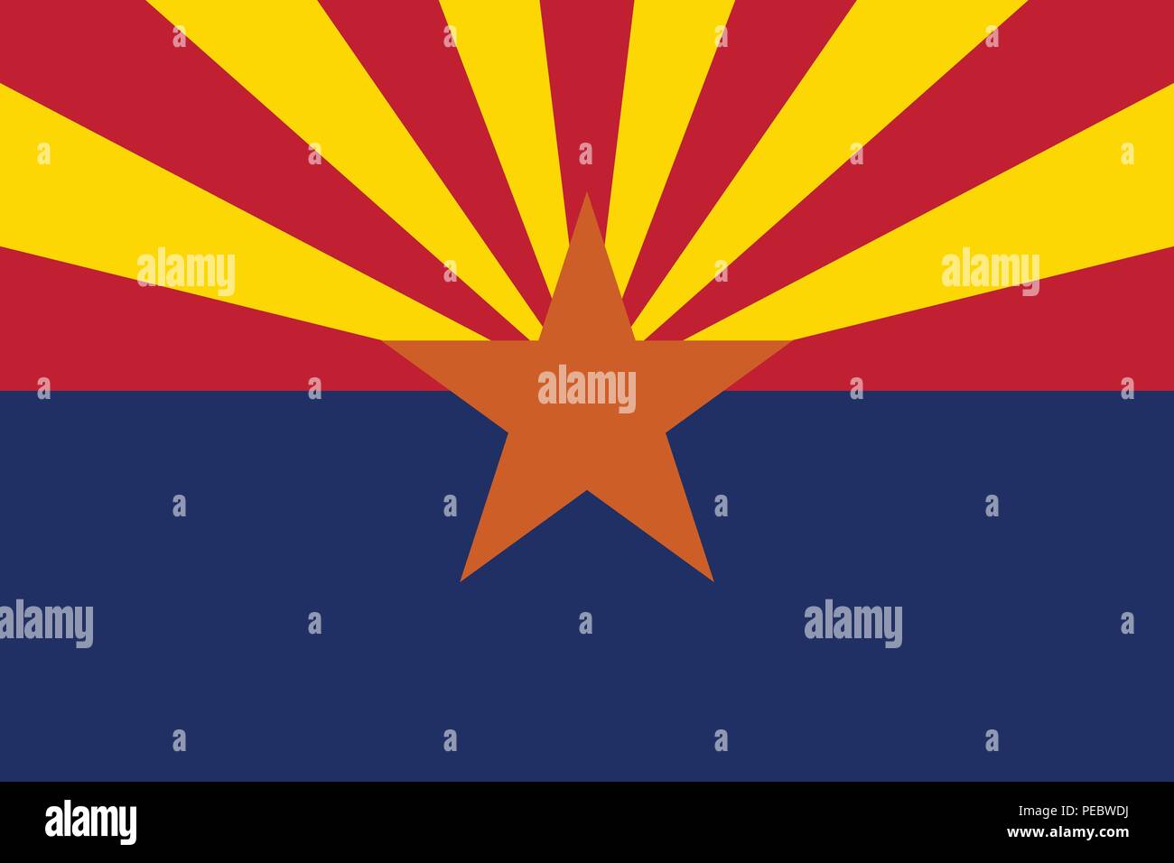 Flag of the USA State of Arizona, vector Stock Vector Image & Art - Alamy