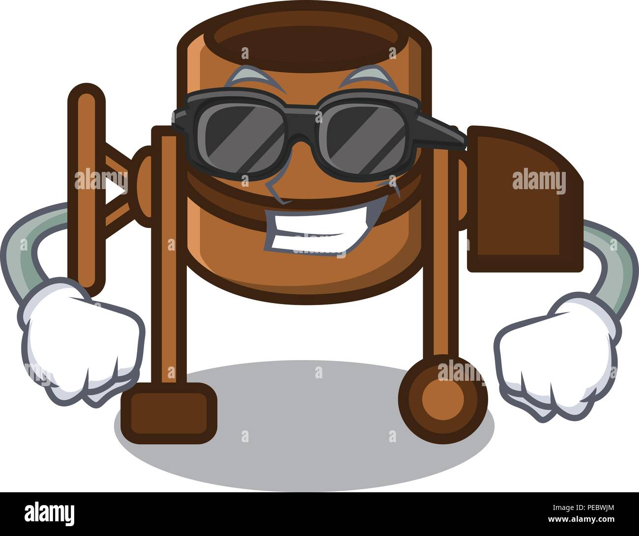 Super cool concrete mixer character cartoon Stock Vector Image & Art ...