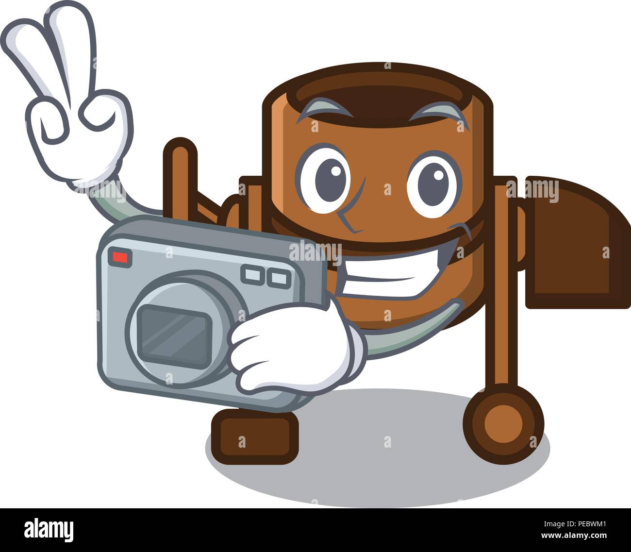 Photographer concrete mixer mascot cartoon Stock Vector Image & Art - Alamy