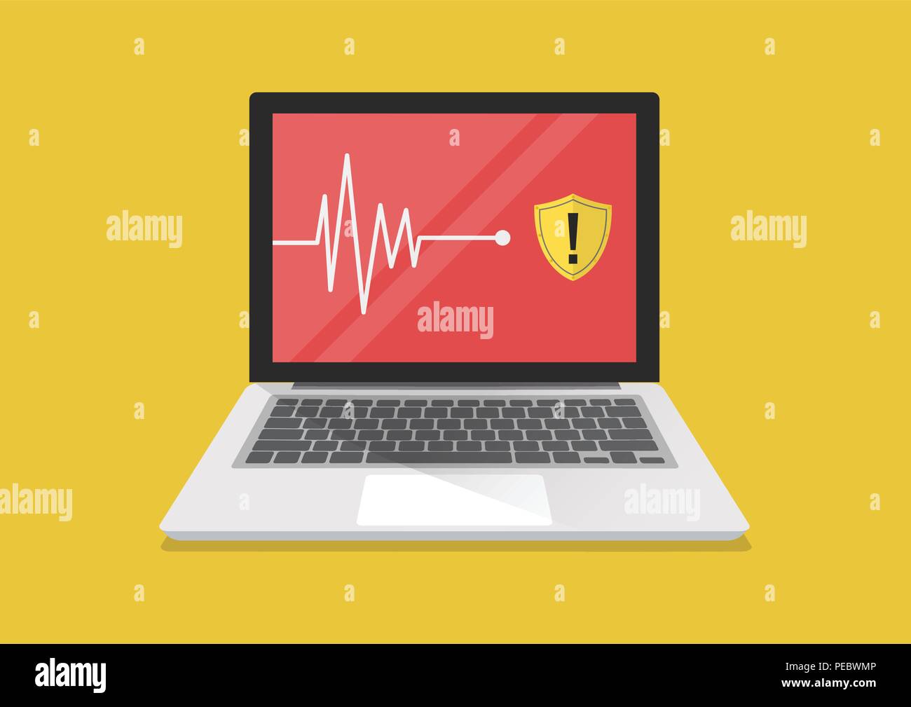Scanning Computer Virus Concept. Vector illustration Stock Vector Image ...