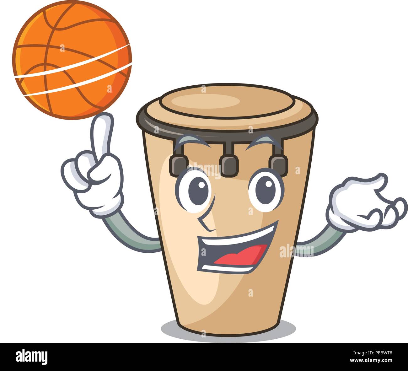 With basketball conga character cartoon style Stock Vector Image & Art ...