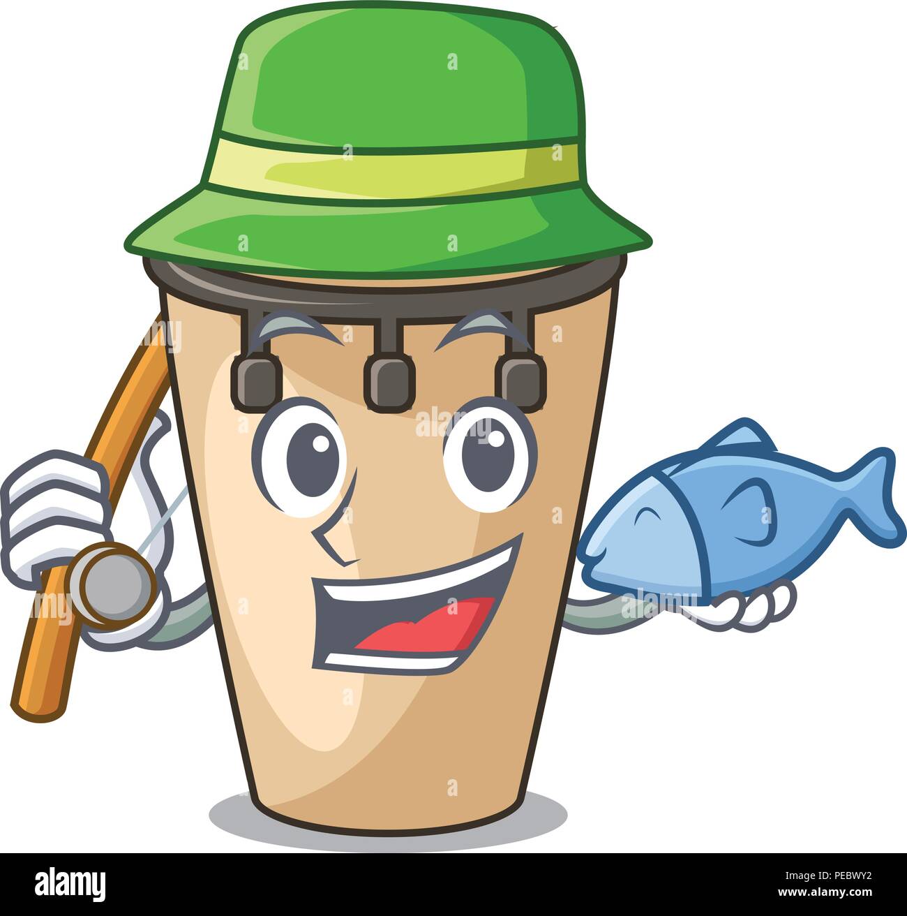 Fishing conga mascot cartoon style Stock Vector Image & Art - Alamy