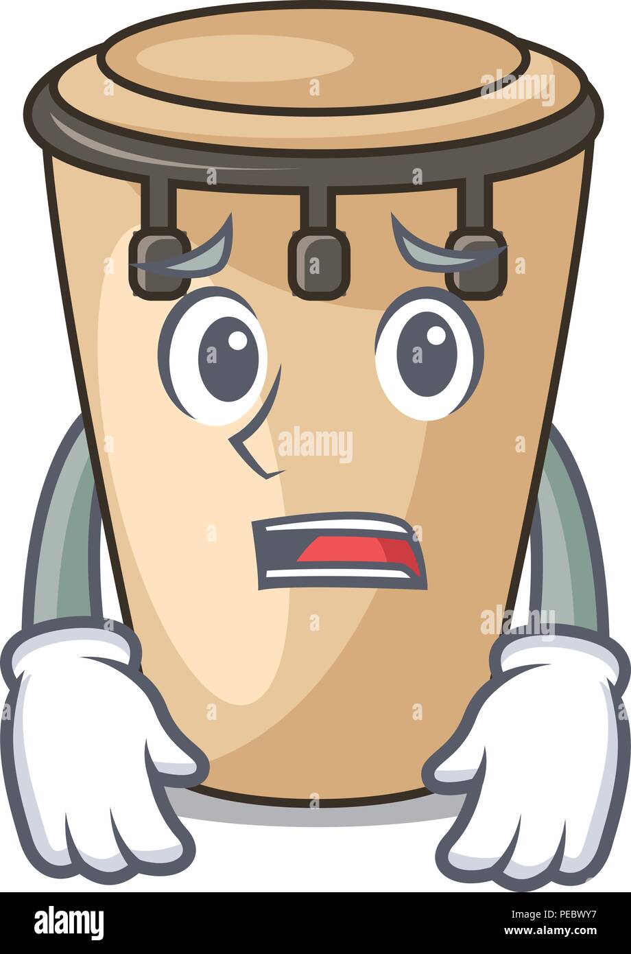 Afraid conga mascot cartoon style Stock Vector Image & Art - Alamy