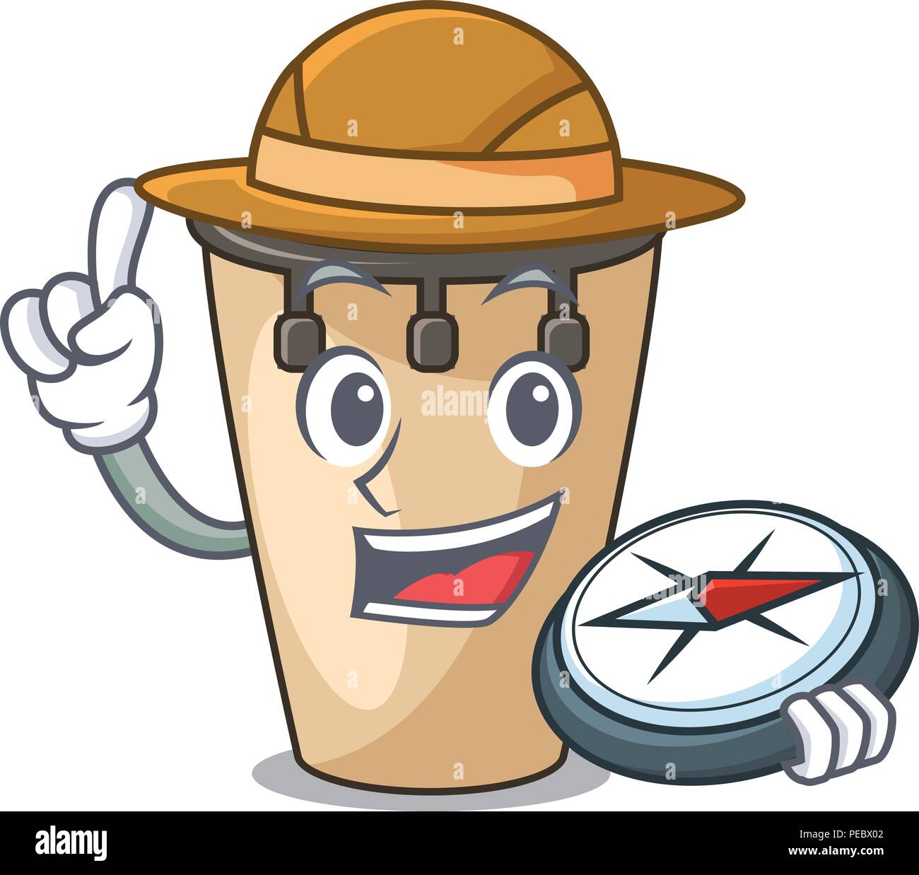 Explorer conga mascot cartoon style Stock Vector Image & Art - Alamy