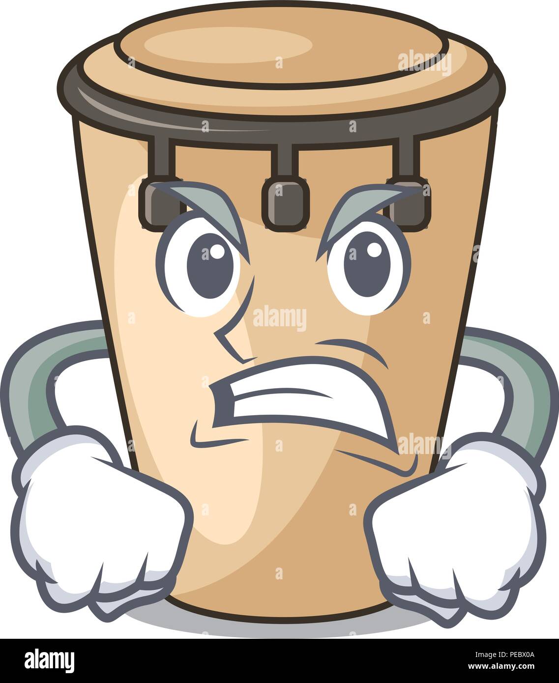 Angry conga mascot cartoon style Stock Vector Image & Art - Alamy