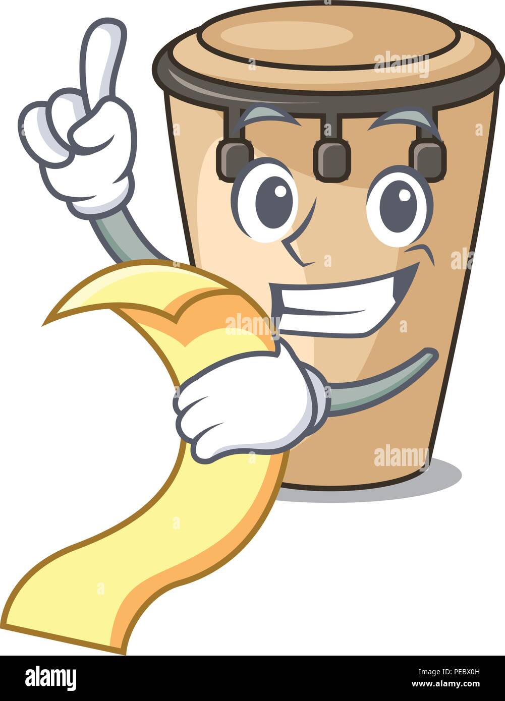 With menu conga mascot cartoon style Stock Vector Image & Art - Alamy