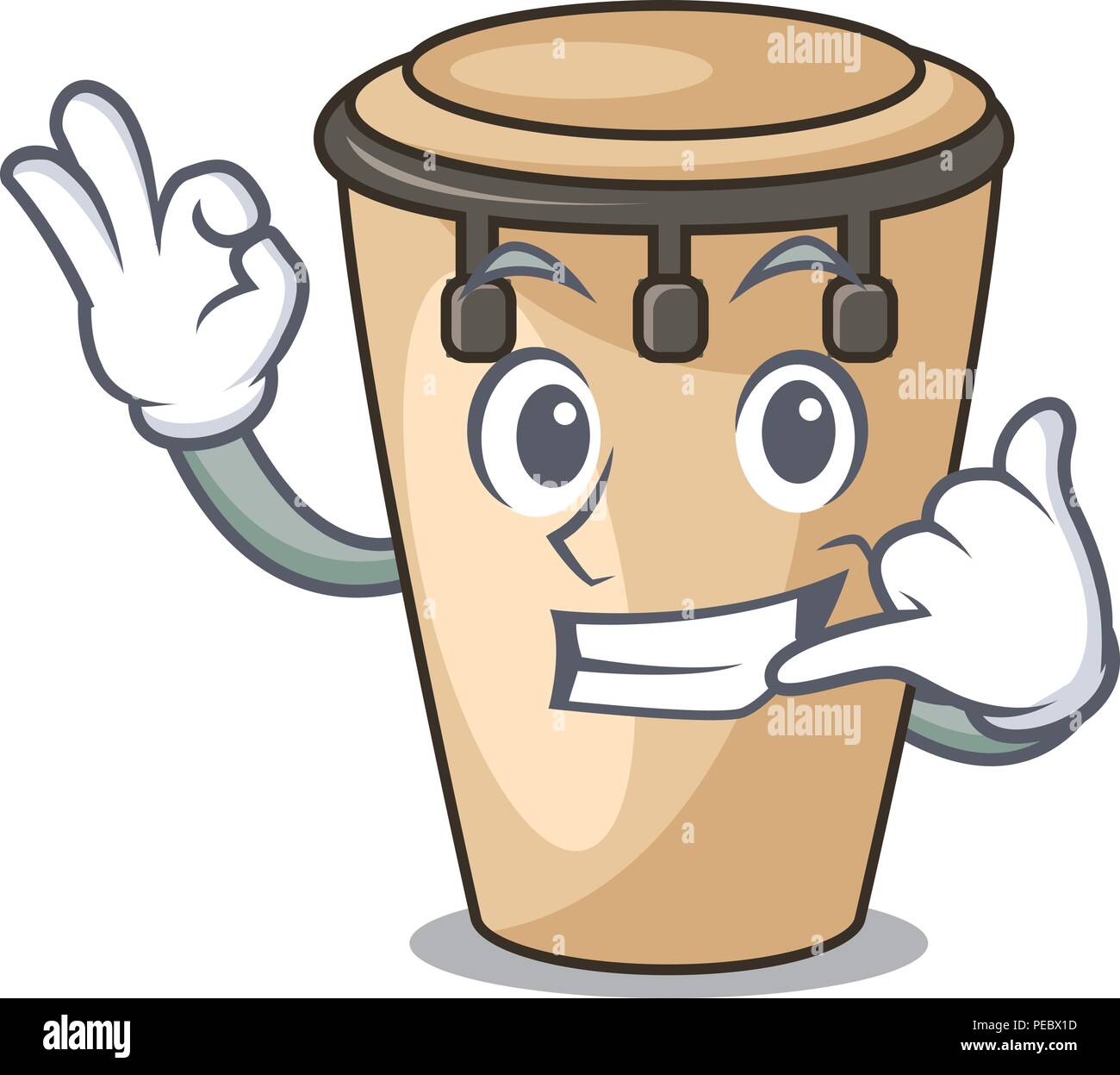 Call me conga mascot cartoon style Stock Vector Image & Art - Alamy