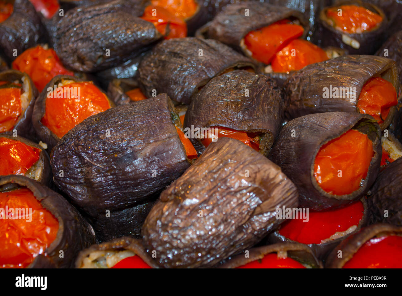 Turkish cuisine - DOLMA - rice stuffed sundried red tomatoes and ...