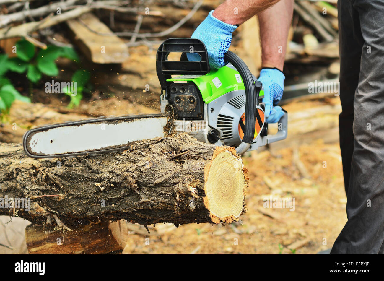 Log saws hi-res stock photography and images - Alamy