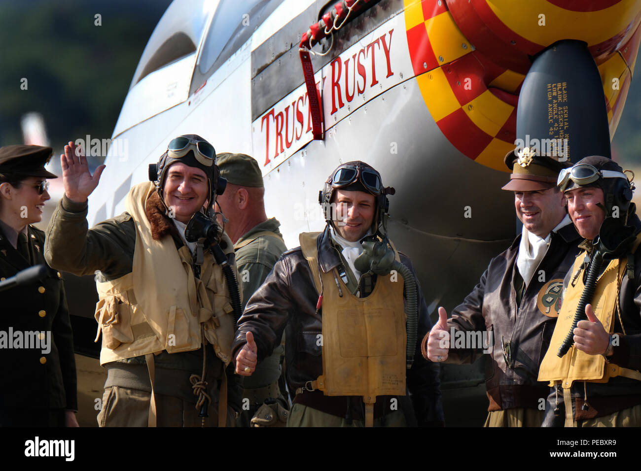 Re-enactors in genuine period costumes as subjects for photographs with ...