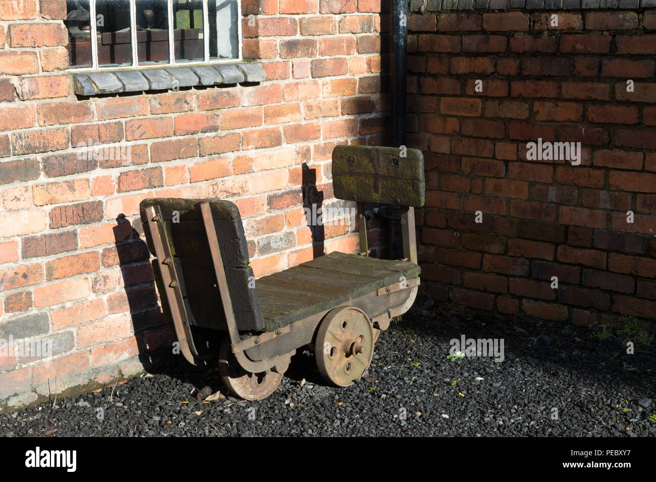 Old victorian or edwardian industrial trolley UK Stock Photo - Alamy