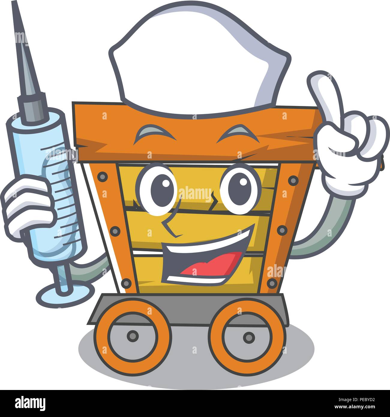 Nurse wooden trolley character cartoon Stock Vector Image & Art - Alamy