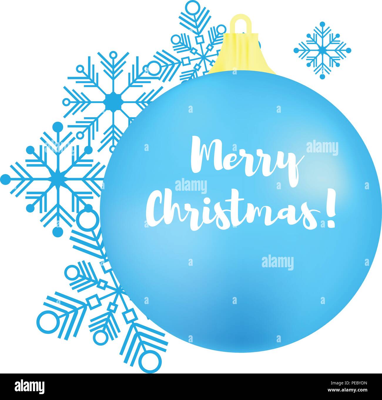 Blue christmas ornament ball Stock Vector Images - Alamy