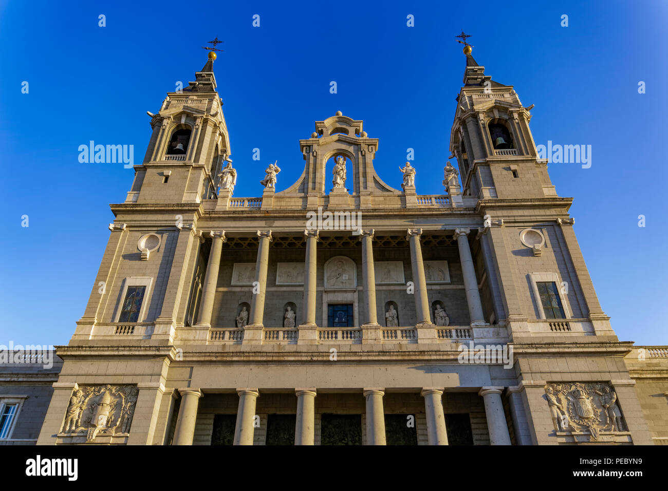 Madrid, Spain Catedral de Santa Maria La Real de La Almudena facade ...