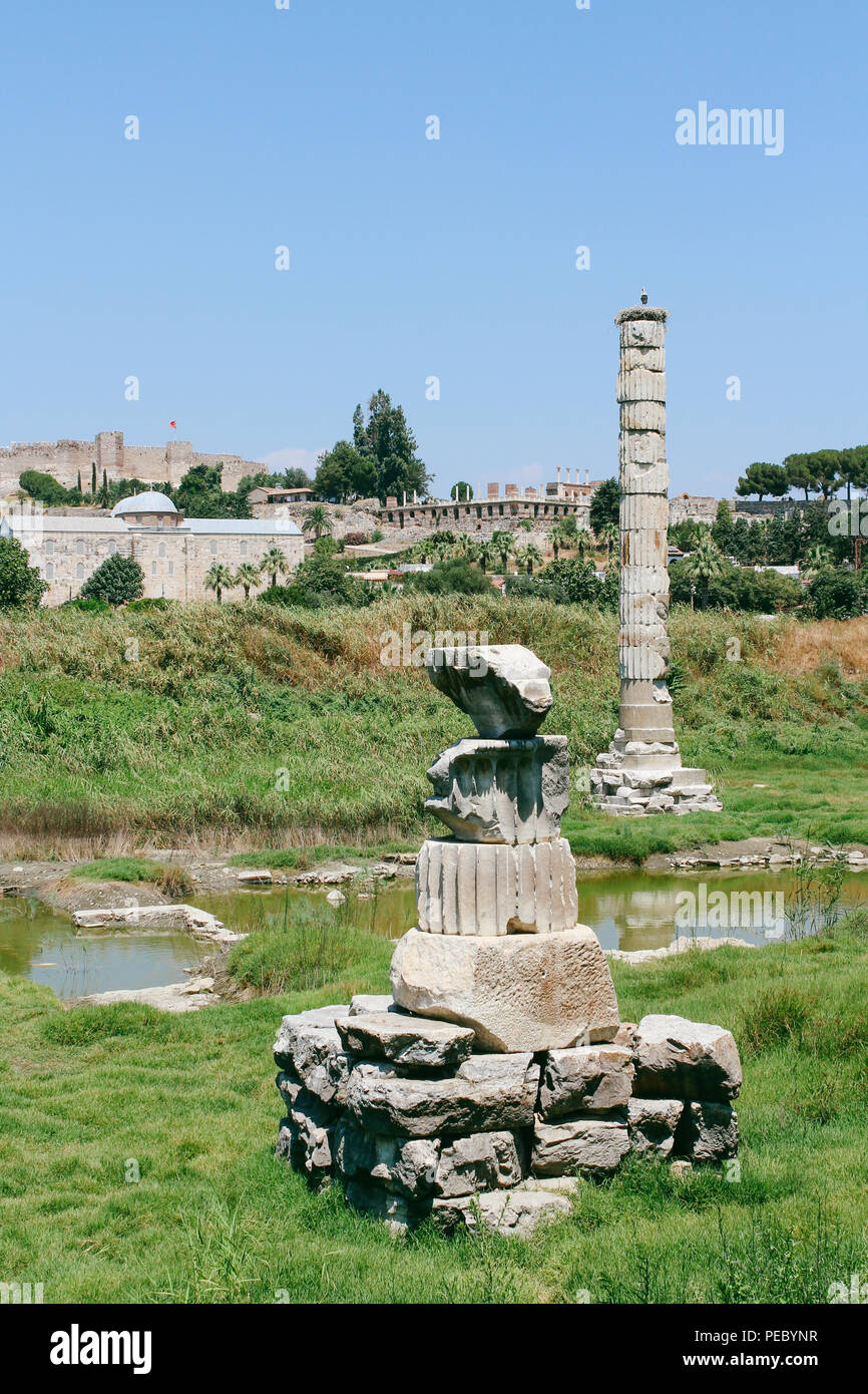 The Temple of Artemis, ancient ruins in Selcuk, Turkey Stock Photo - Alamy