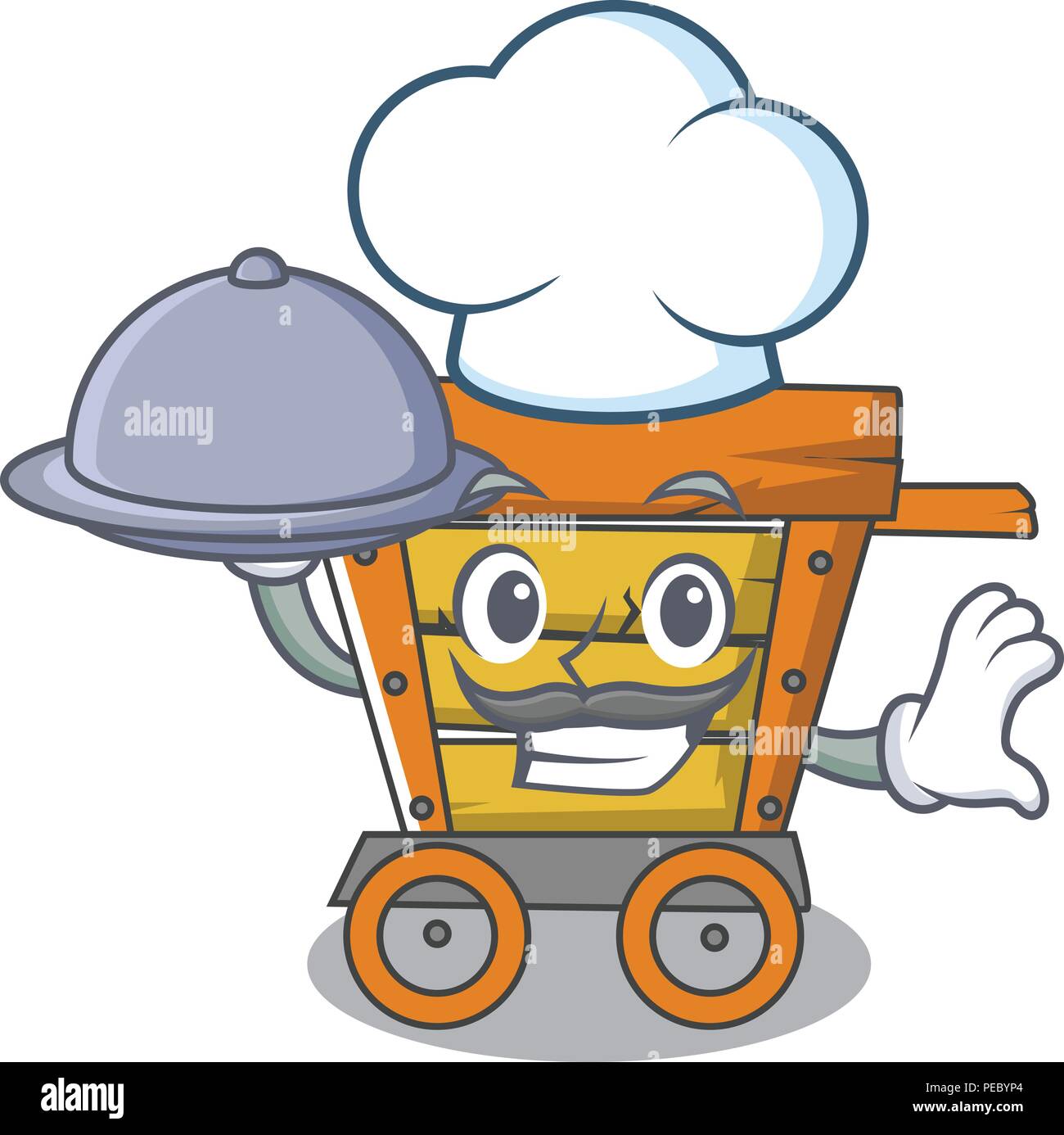 Antique wooden market trolley Stock Vector Images - Alamy