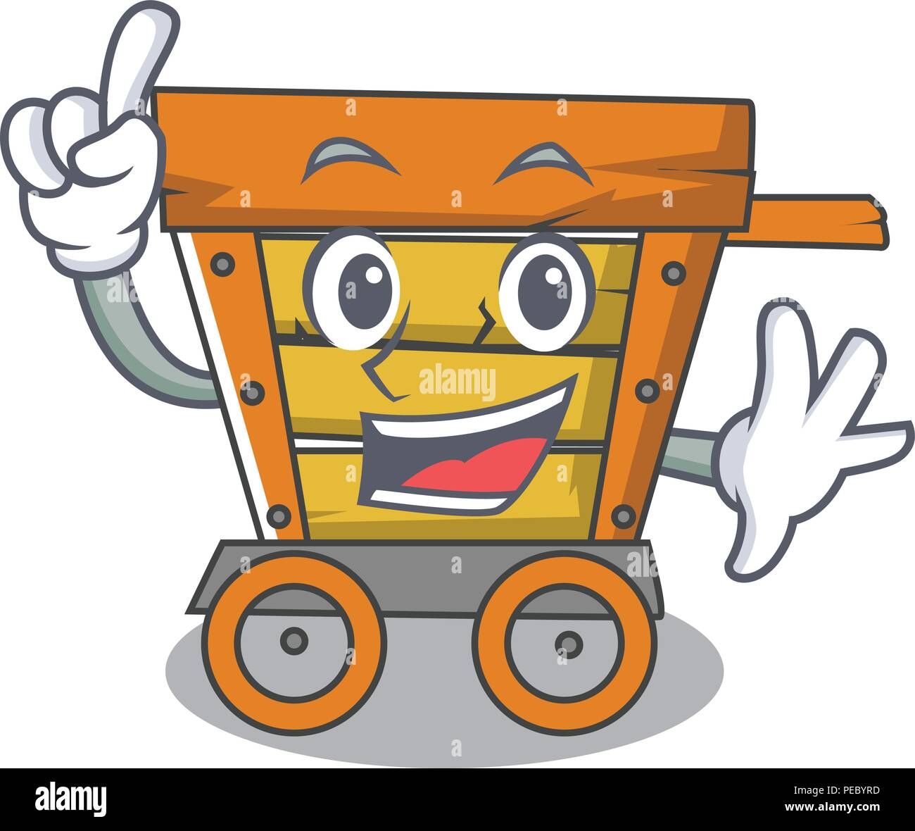 Finger wooden trolley mascot cartoon Stock Vector Image & Art - Alamy