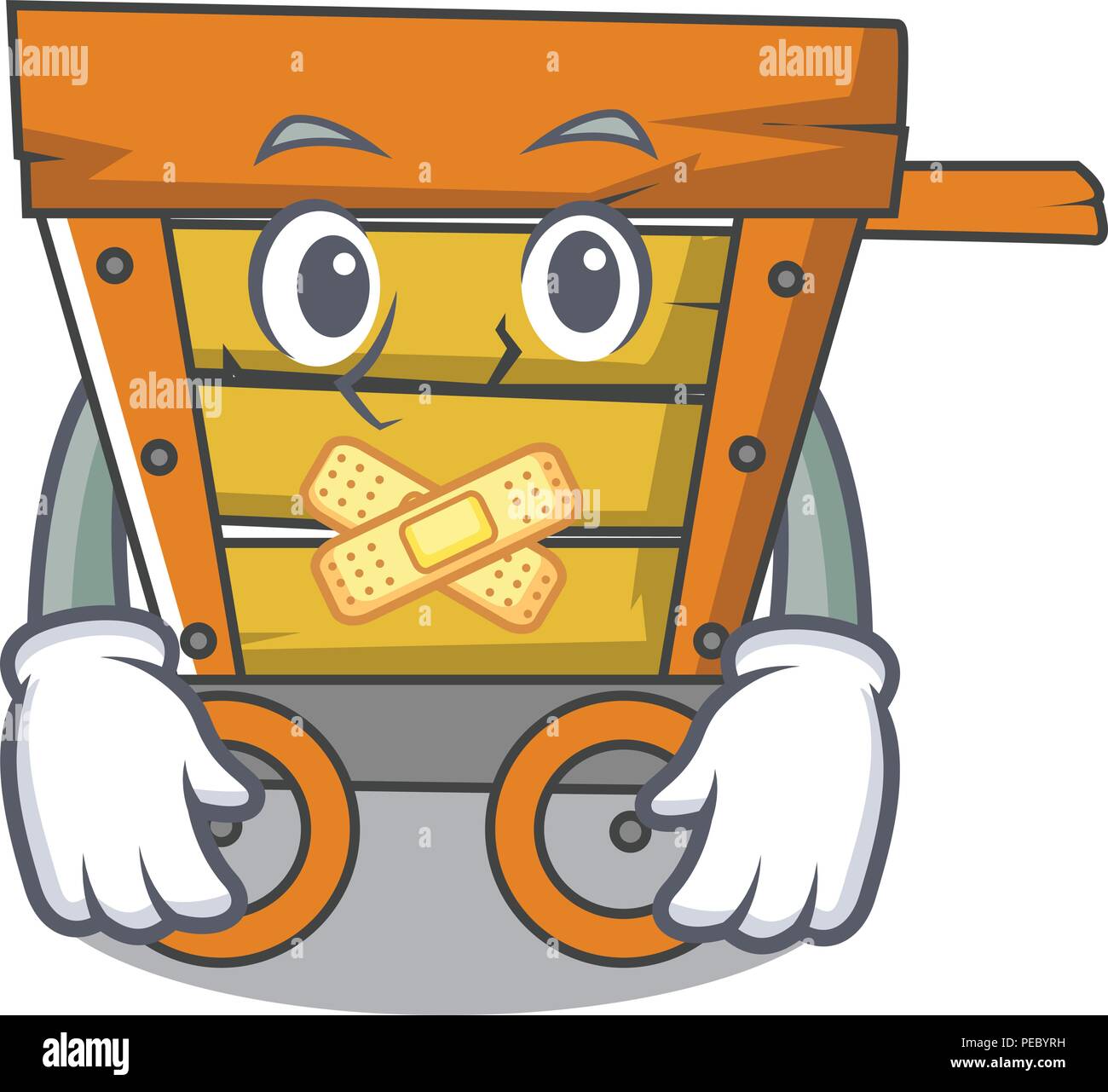 Silent wooden trolley mascot cartoon Stock Vector Image & Art - Alamy