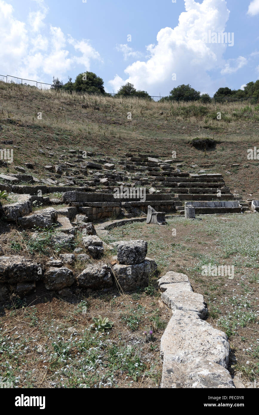 The Ancient Greek theatre of Orchomenos, Arcadia, central Peloponnese ...
