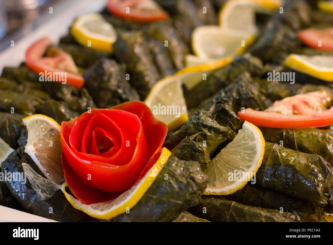 Traditional Turkish food - sarma in a grape leaves Stock Photo - Alamy