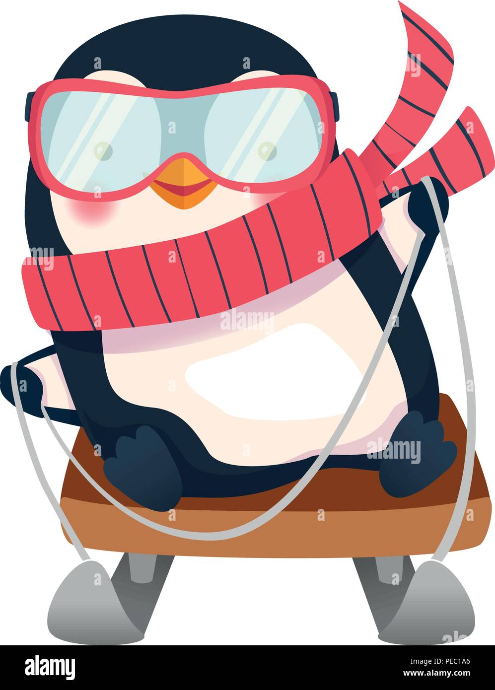 Penguin sledding hi-res stock photography and images - Alamy