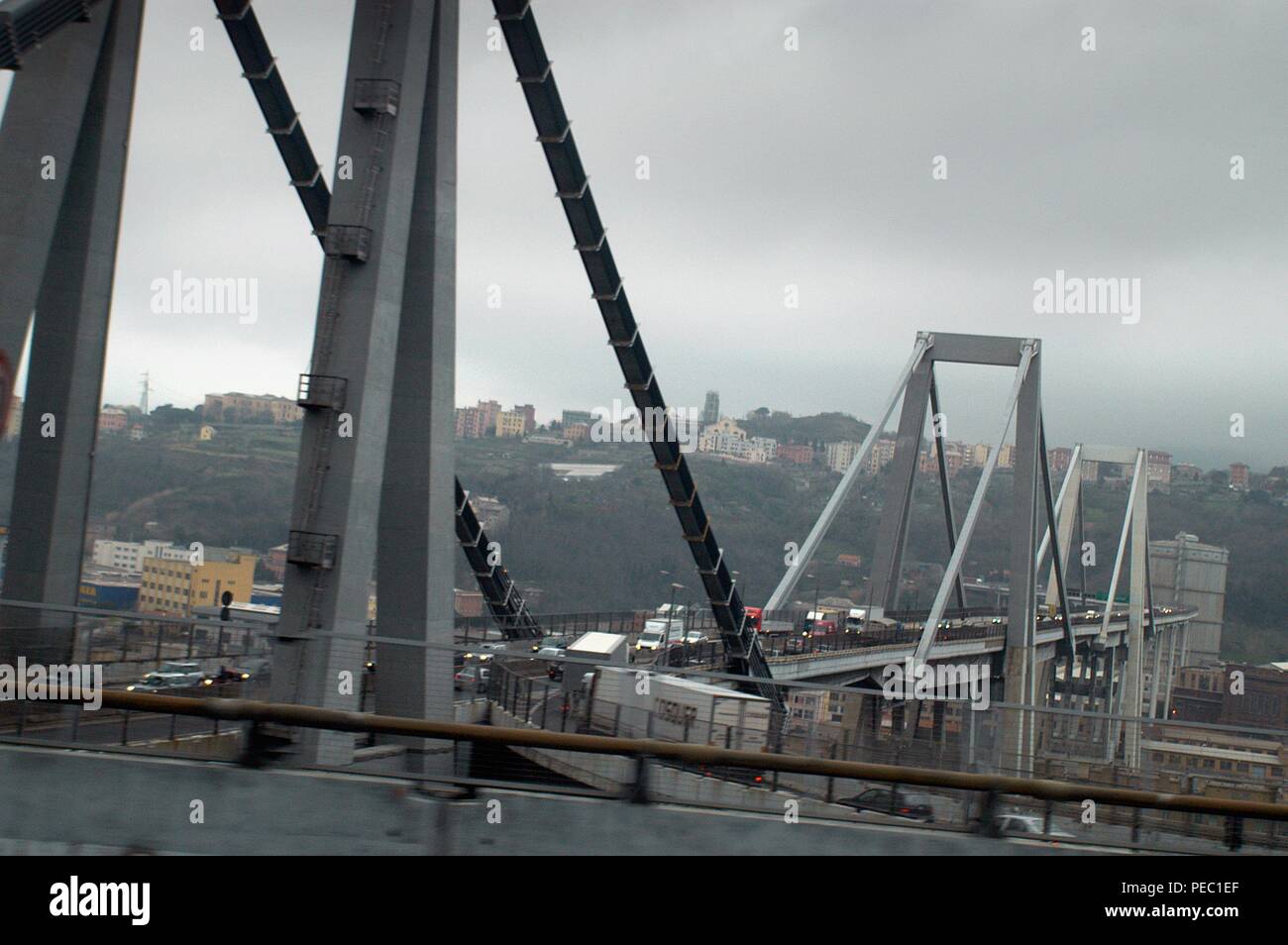 Genoa (Italy), archive photo of the viaduct of the A 10 motorway over ...